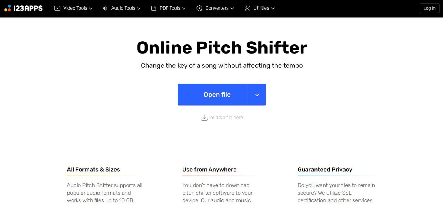 Online Pitch Shifter MP3cut - Modificador de audio online