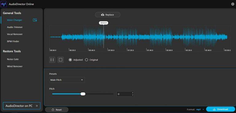 AudioDirector Online - Modifica tu voz con efectos